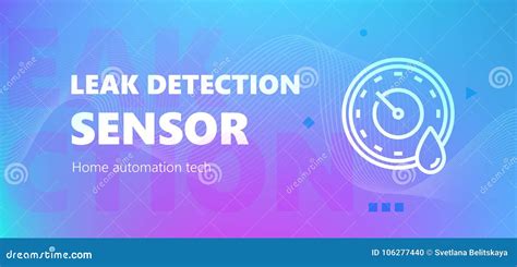 Leak Detection Sensor Emblem Stock Vector Illustration Of Remote