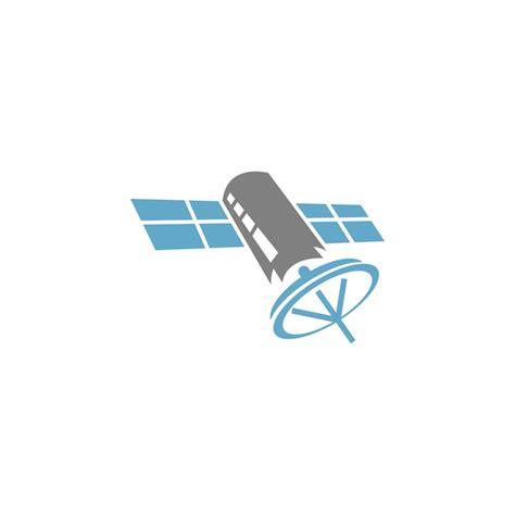 Premium Vector Satellite Icon Logo Design Illustration