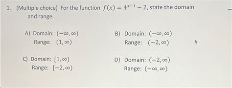 Solved Multiple Choice ﻿for The Function F X 4x 1 2