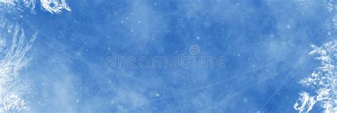 Frozen Pattern On Winter Window Blue Ice Winter Background Texture
