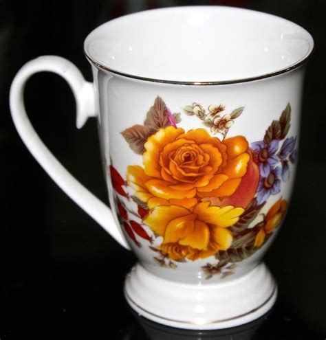 Graces Teaware Coffee Tea Cup Mug Gold Rose Red Berries Porcelain New Gracesteaware Teaware