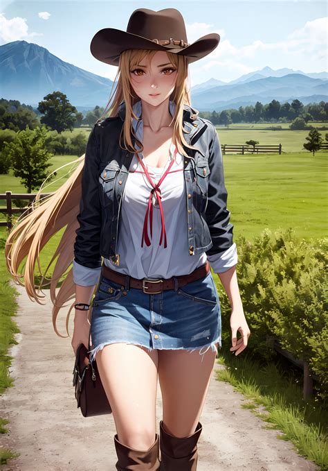 Cow Girl Asuna By Aiartshines On Deviantart