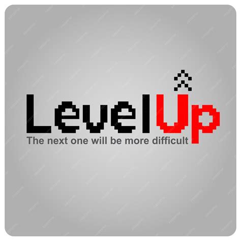 Premium Vector Levelup In Pixel Art Show Letters Level Up For Retro