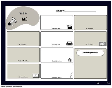 Černobílá Aktivita All About Me Storyboard Par Cs Examples