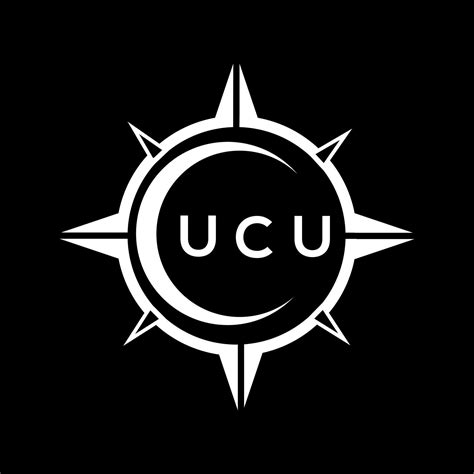 Ucu Abstract Technology Logo Design On Black Background Ucu Creative Initials Letter Logo