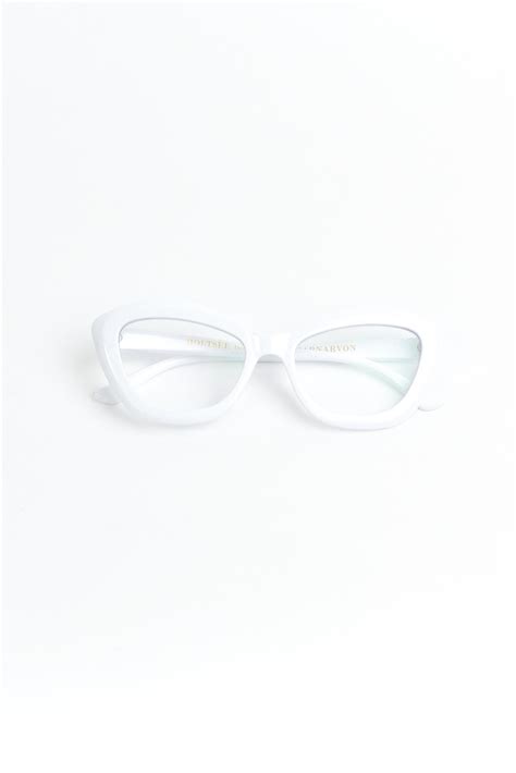 Carnarvon White Reading Glasses Blue Bungalow Au