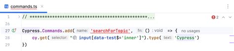 Cypress Custom Commands Webstorm Documentation