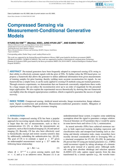 pdf compressed sensing via measurement conditional generative models