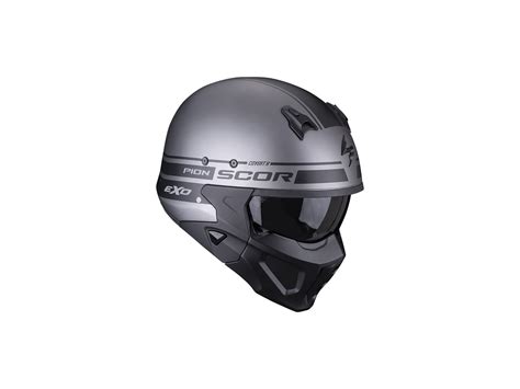 Prilba Scorpion COVERT X Tussle 2022 Matt Silver Black MOTOMIX