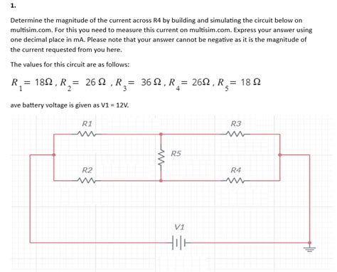 solved determine the magnitude of the current across r4 by