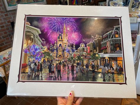 Photos Walt Disney World 50th Anniversary Thomas Kinkade Print Now Available At Art Of Disney