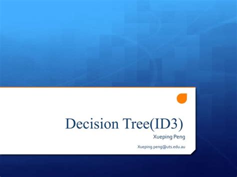 Decision Tree Id3 Ppt
