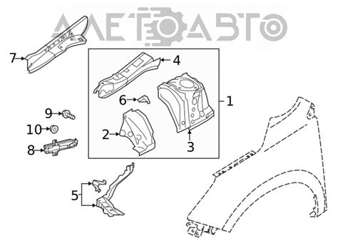 Кронштейн лонжерона правий Subaru Forester 19- SK новий OEM оригінал ...