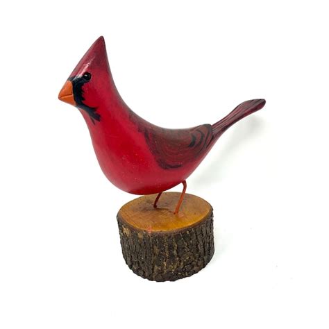Cardinal Wood Carving Etsy