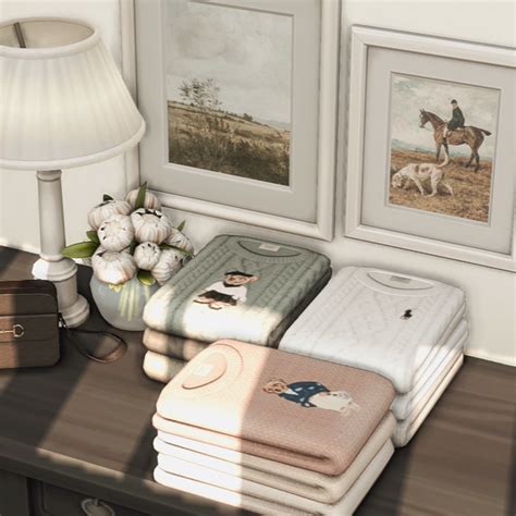 Ralph Lauren Folded Sweaters Amelie Sims 4 Cc Furniture Sims 4