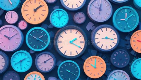 Colorful Analog Clocks Stock Illustrations 349 Colorful Analog Clocks