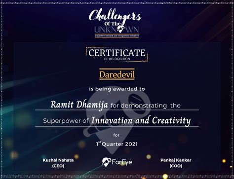 Ramit Dhamija On Linkedin Thankyou Fareye For This Recognition Award