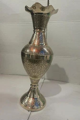 Embossed Brass Flower Vase Handcrafted Vase Antique Brass Vase Decorative Brass Vase Metal Vase