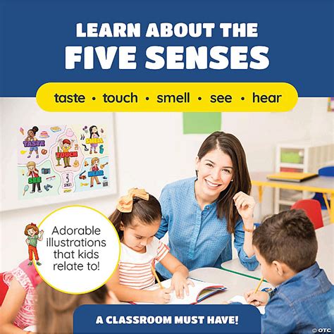 Spark Five Senses Poster Laminated 17 X 24 Preschool Educational