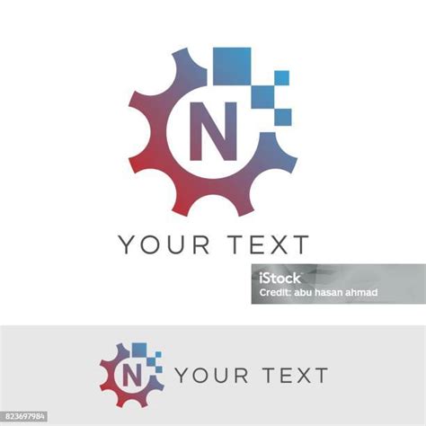 기술 초기 편지 N 아이콘 디자인 개념에 대한 스톡 벡터 아트 및 기타 이미지 개념 개념과 주제 공장 산업 건물 Istock