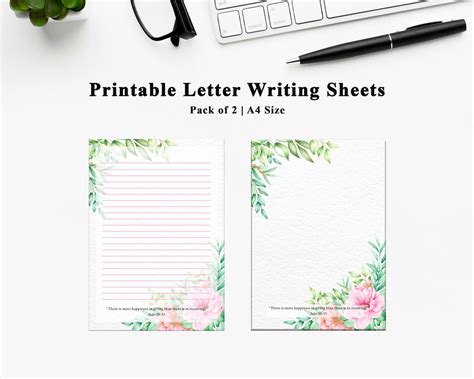 Printable Letter Writing Paper Letter Writing Set Printable