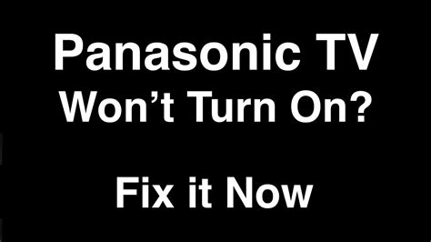 Panasonic TV Won T Turn On Fix It Now YouTube