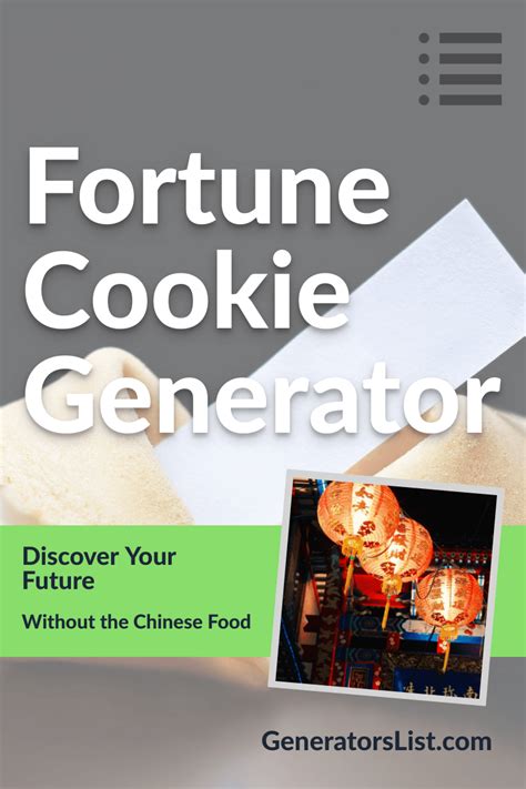 Fortune Cookie Generator Generators List