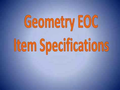 Ppt Geometry Eoc Item Specifications Powerpoint Presentation Free