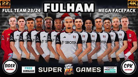 FULHAM Facepack PES 2021 22 Players Season 23 24 SIDER CPK