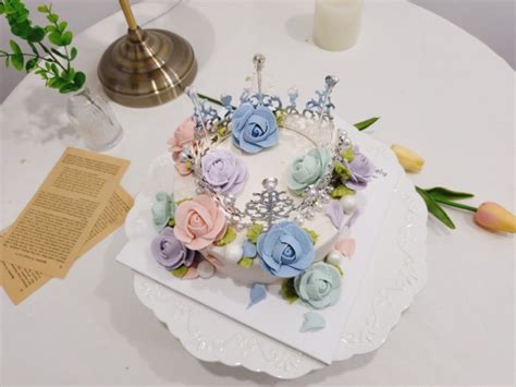 인천떡케이크 앙플리케이크 🎂 인천구월점 플라워 티아라케익 제작 후기 네이버 블로그