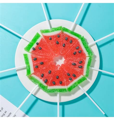 대용량사탕 수박모양 소프트캔디 젤리 개별포장 탕비실 막대 사탕 대량 업소용 대용량 사무실 티몬