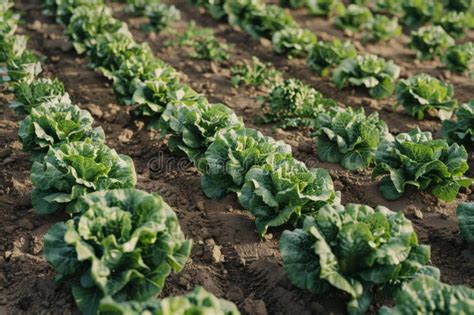 Lettuce Field Lettuce Crop Many Lettuces Lettuce Leaves Lettuce