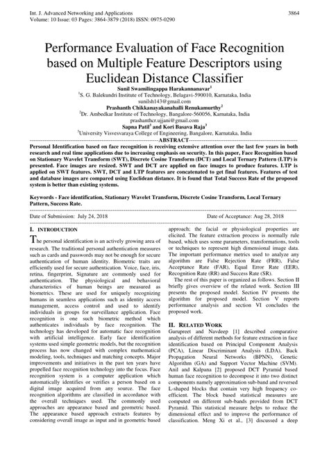 Pdf Performance Evaluation Of Face Recognition Based On Multiple