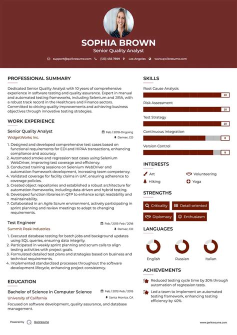 10 Quality Analyst Resume Samples And Templates For 2025