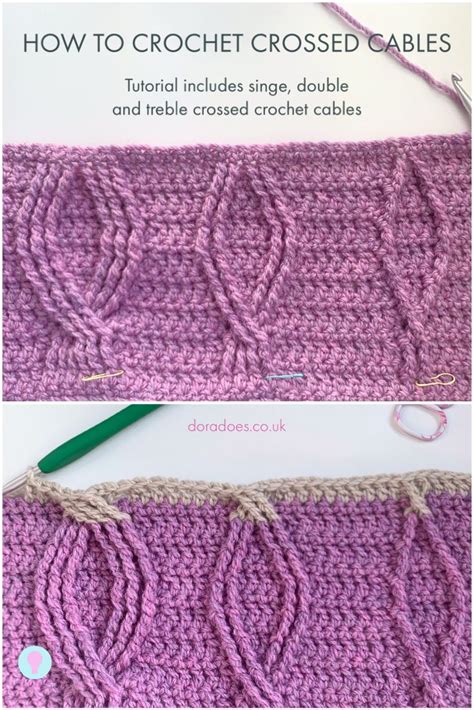 Free Crochet Cable Tutorial Twisted Crochet Cables