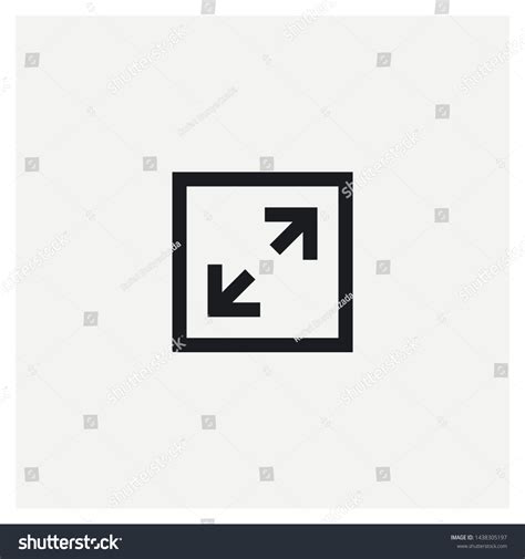 Maximize Screen Button Icon Vector Illsutration Stock Vector Royalty Free