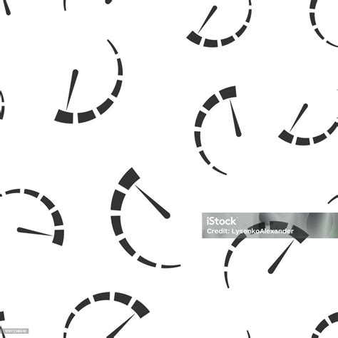 미터 대시보드 아이콘 완벽 한 패턴 배경입니다 신용 점수 지표 수준 벡터 일러스트 레이 션 측정 배율 기호 패턴 게이지입니다