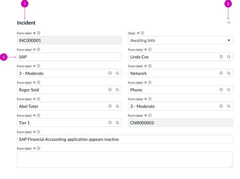 Display Only Form Horizon Design System