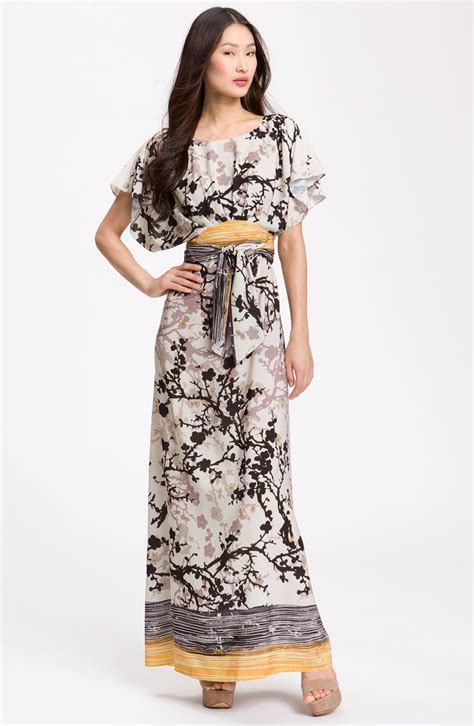 Suzi Chin For Maggy Boutique Crêpe De Chine Maxi Dress Nordstrom