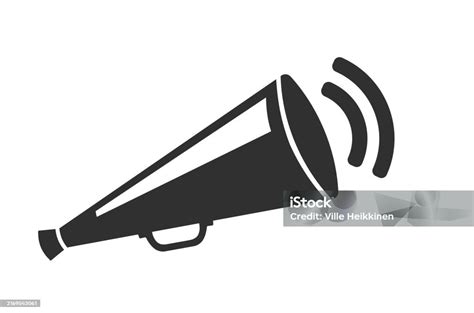 오래 된 메가폰 음악 평면 스타일 아이콘 모양 기호입니다 음성 소리 연설 로고 실루엣 기호입니다 벡터 일러스트 레이 션 이미지 흰색 배경에 고립되어 있습니다 0명에 대한