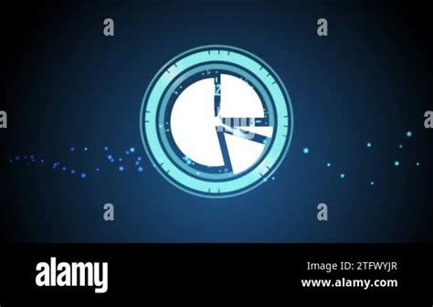 Animation Of Clock Moving Over Diagram Social Media And Digital