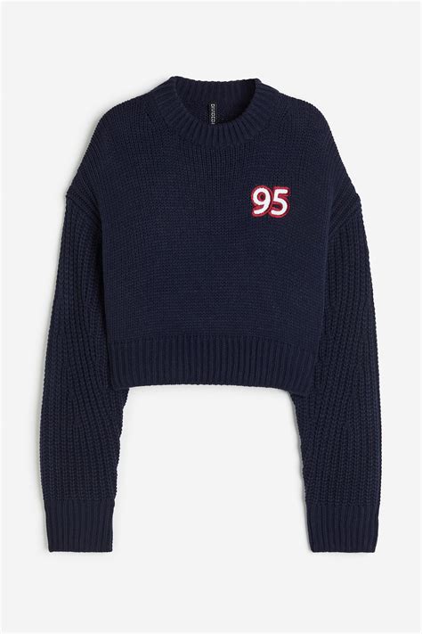 Short Jumper Navy Blue95 Ladies Handm Gb