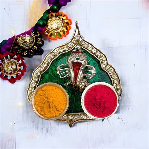 6 Ct Ganesha Decorative Haldi Kumkum Return Ts Ts For Pooja
