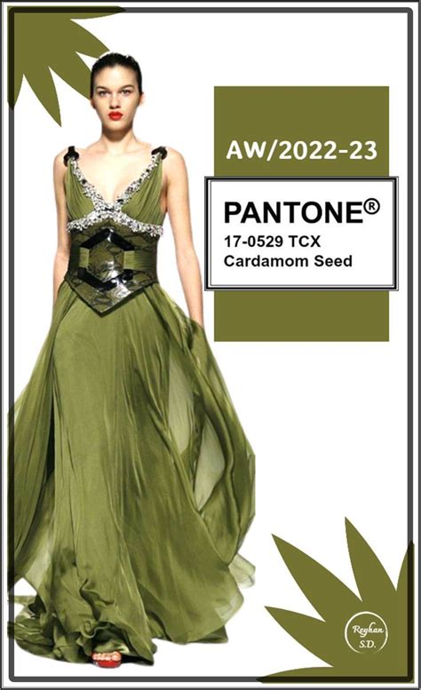 Pantone 2022 2023 AW LONDON FW Color Palette Cardamom Seed