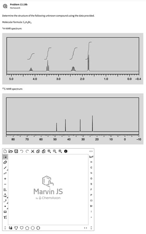 Solved Determine The Structure Of The Following Unknown Compound Using