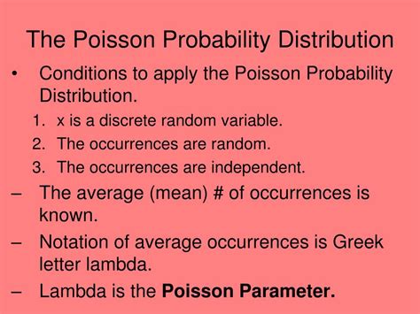 PPT The Poisson Probability Distribution PowerPoint Presentation Free Download ID 6850197