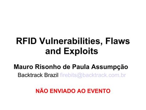 Nullcon 2011 Rfid NÂo Enviado Ao Evento Ppt Free Download