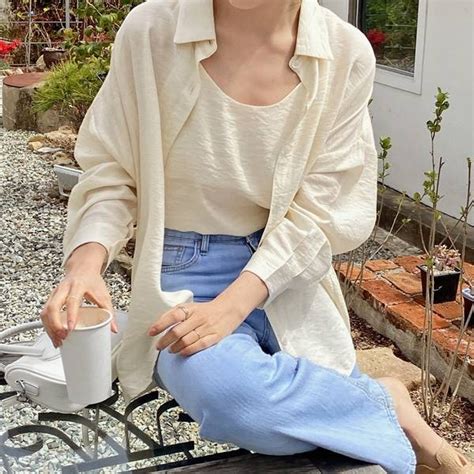 핫핑 Made 넬즈 오버핏 셔츠나시블라우스set 세트44~110 베스트 간절기 슬리브리스 셔츠세트 데일리 나시세트 출근룩 여행룩 캐주얼 가성비 부유방커버 가을하객룩