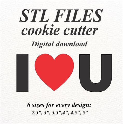 Stl Files Cookie Cutter Digital Download Etsy
