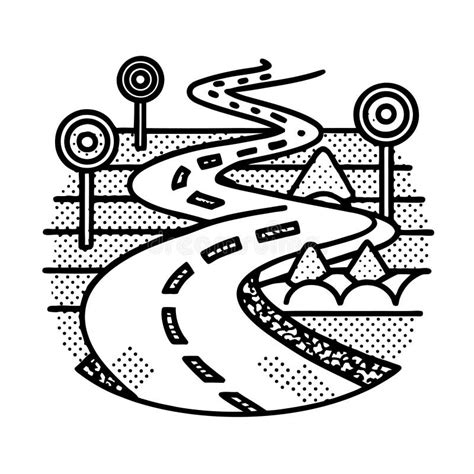 Winding Road Coloring Page 2025